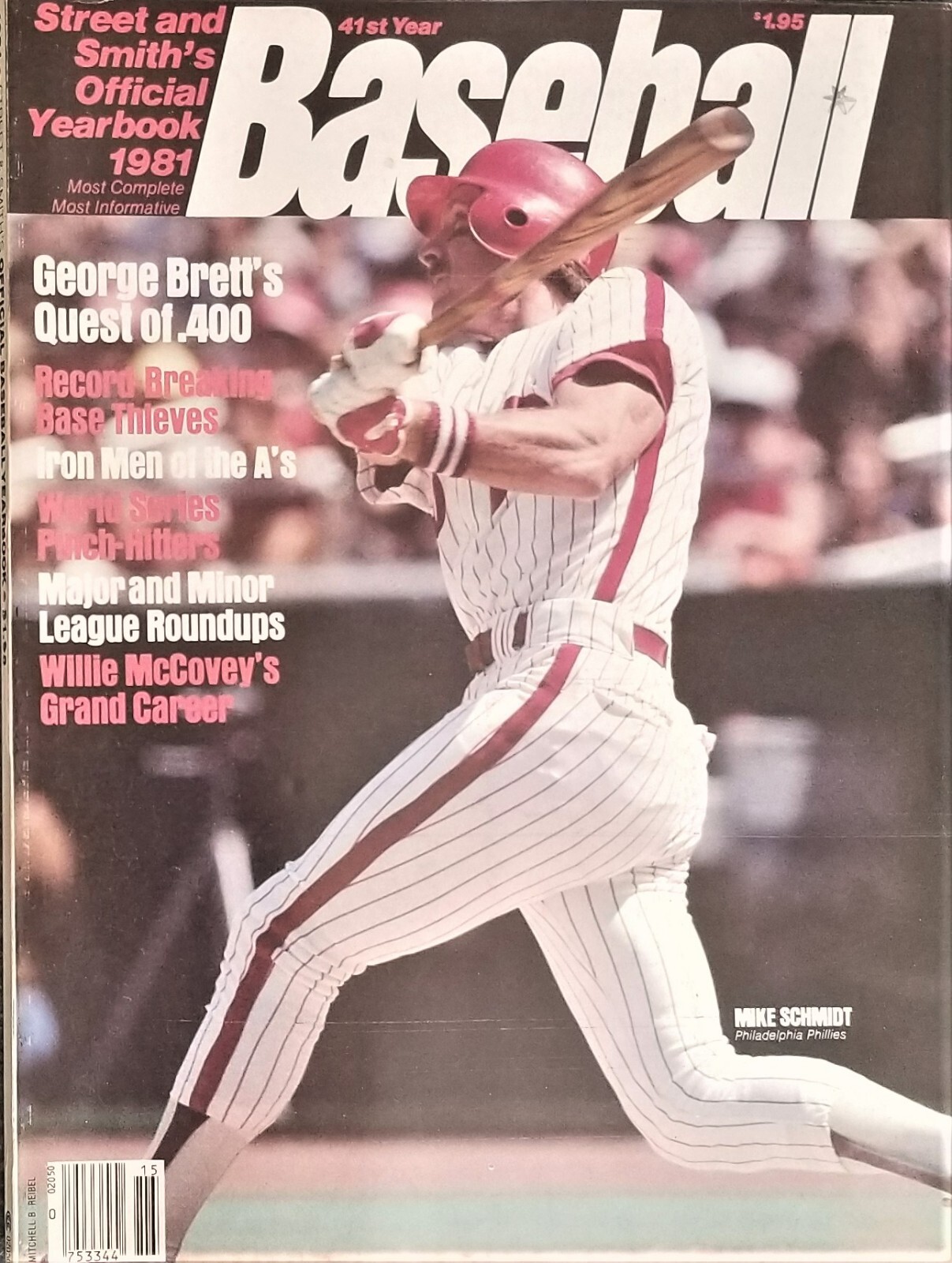 1981 STREET AND SMITH'S BASEBALL MAGAZINE - MIKE SCHMIDT COVER - NICE ...