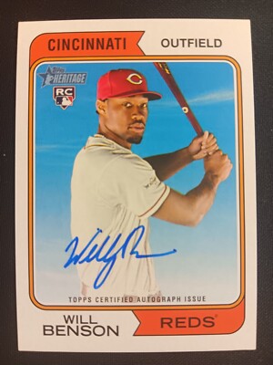 2023 Topps Heritage Will Benson RC Real One Auto Autograph #ROA-WBN | eBay