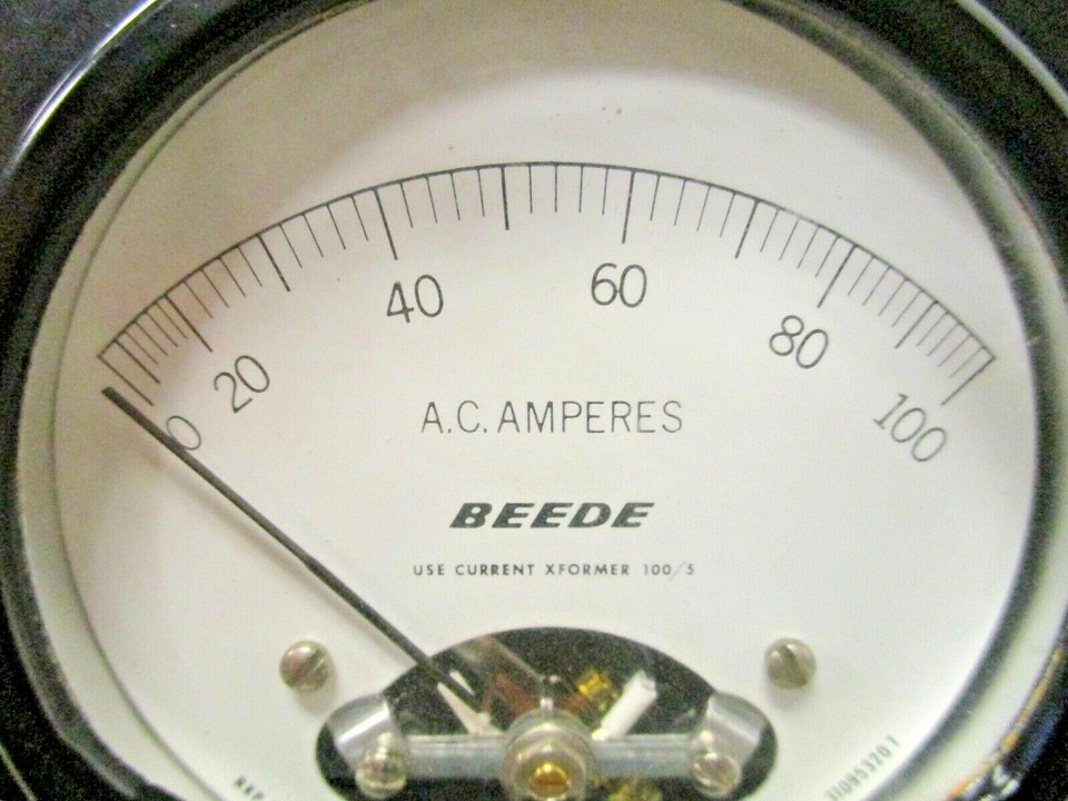 BEEDE 310953207 Round Panel Meter AC AMPERES 0-100 | eBay