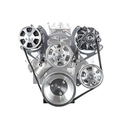 Chevy SBC 350 Aluminum Complete Serpentine Belt Drive System Kit ...