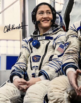CHRISTINA KOCH SIGNED 8x10 PHOTO FEMALE ASTRONAUT AUTOGRAPH AUTHENTIC ...
