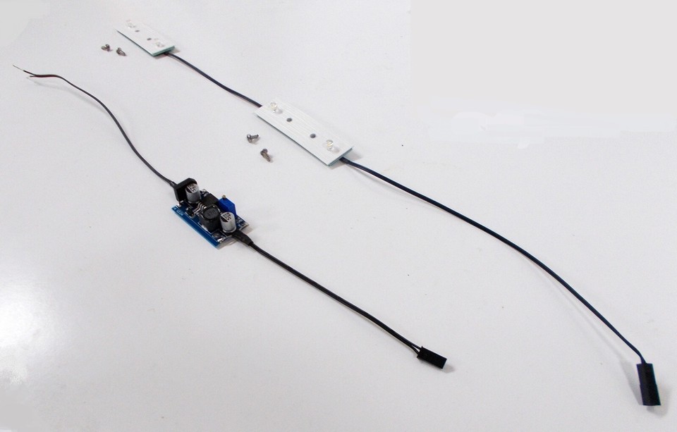 WARM WHITE LED LIGHT KIT 5/25V AC DC DCC LGB LONG PASSENGER G SCALE ...