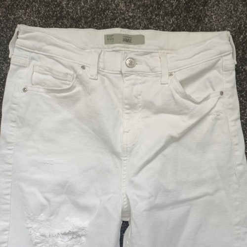 Topshop Moto JAMIE white women's stressed stretch jeans size W30 L32 ...
