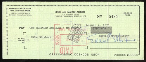 Eddie Albert d2005 signed check auto American Actor in Roman Holiday | eBay