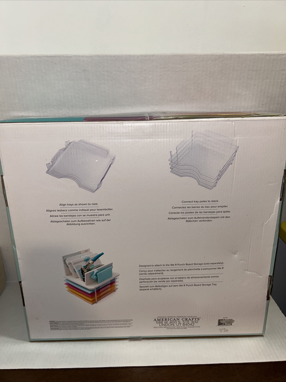 We R Memory Keepers 4 Piece 12 x 13 Inch Stackable Trays Storage ...