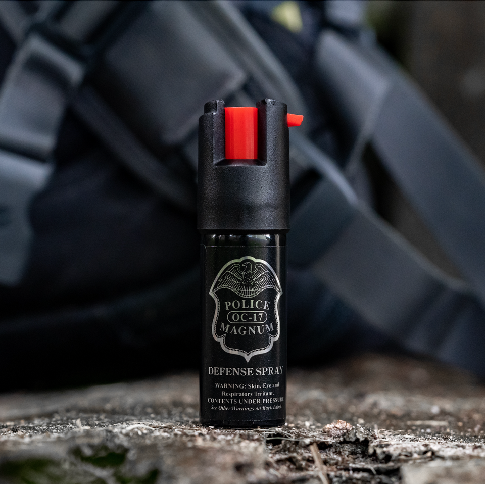 2 Police Magnum pepper spray .50oz unit safety lock personal defense ...