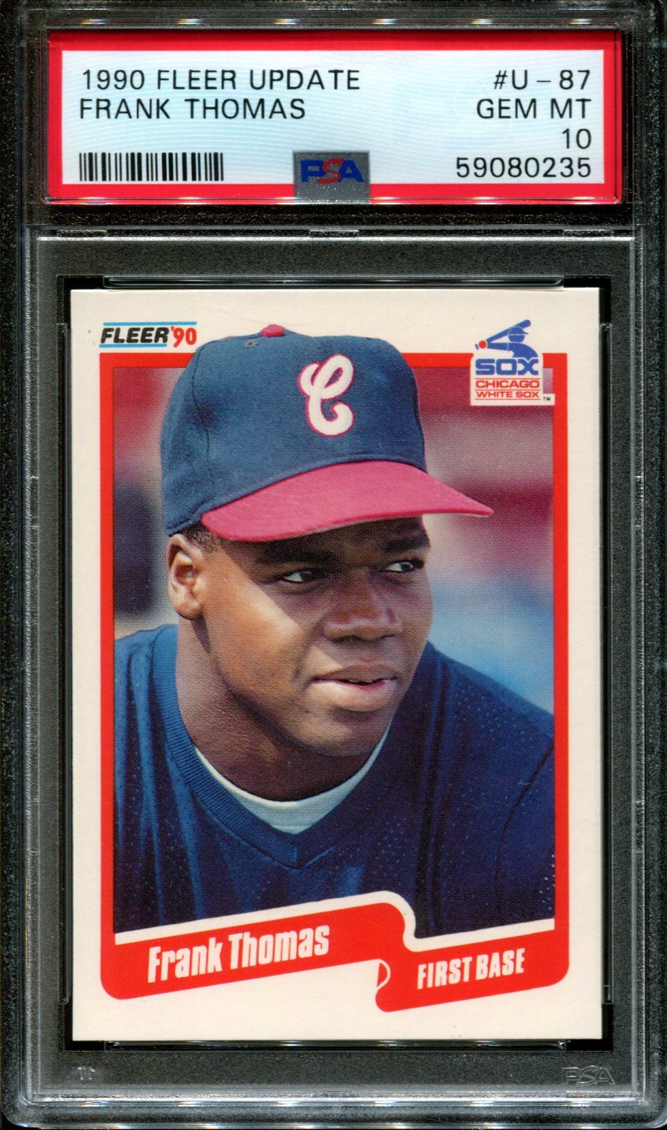 1990 FLEER UPDATE #U-87 FRANK THOMAS RC WHITE SOX HOF PSA 10 | eBay