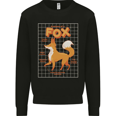 Anatomy of a Fox Funny Foxes Mens Sweatshirt Jumper | eBay UK