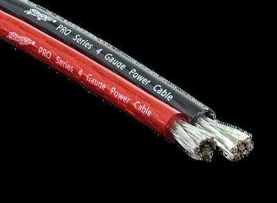 SPW14TB STINGER 4 GAUGE AWG GA BLACK 100 FEET PRO POWER CABLE CORD WIRE ...