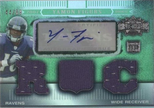 2007 Topps Triple Threads - Emerald #133 Yamon Figurs /69 (AU, MEM, RC ...