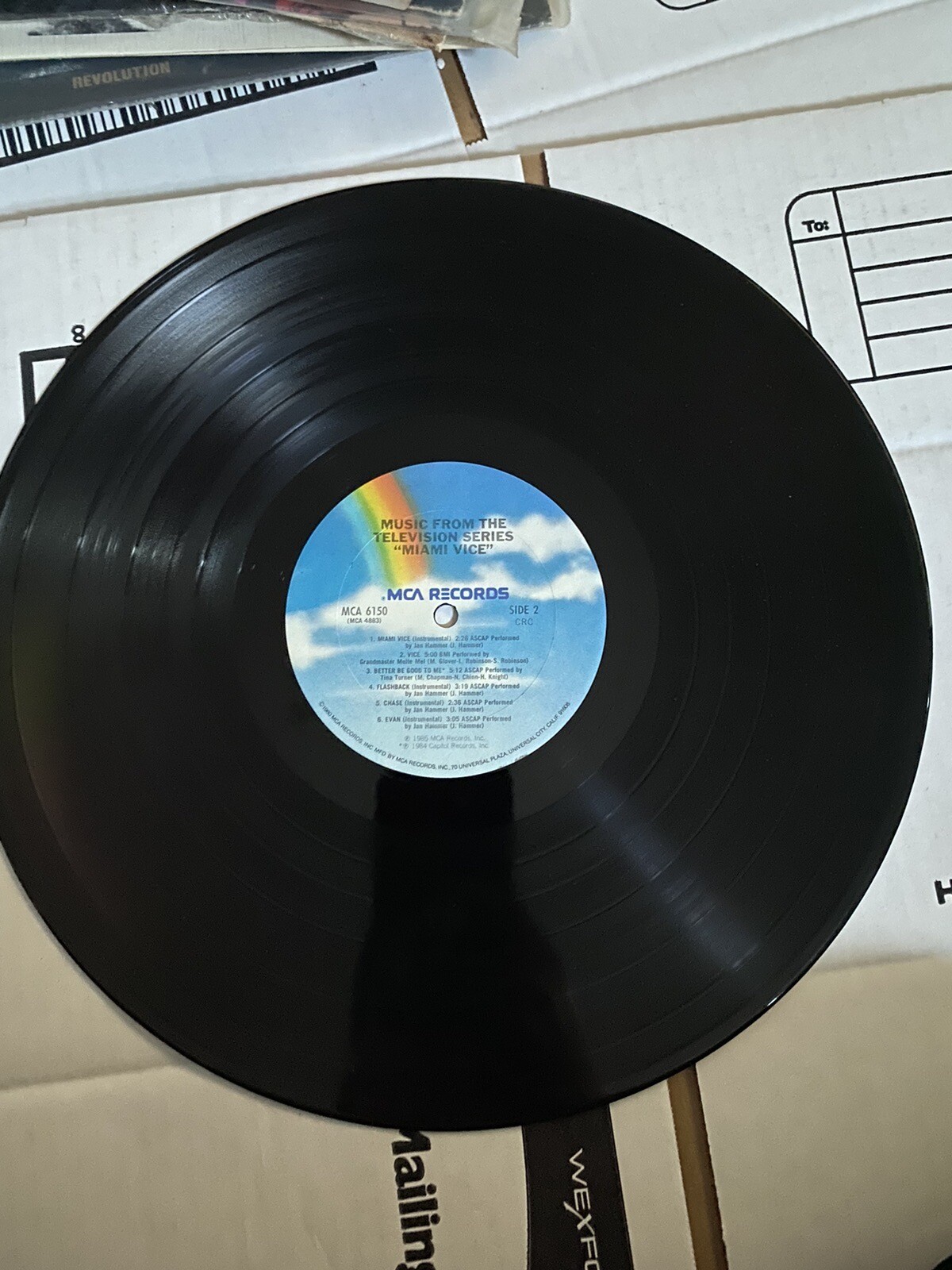 MIAMI VICE Music from the Television Series Soundtrack Vinyl Record LP ...