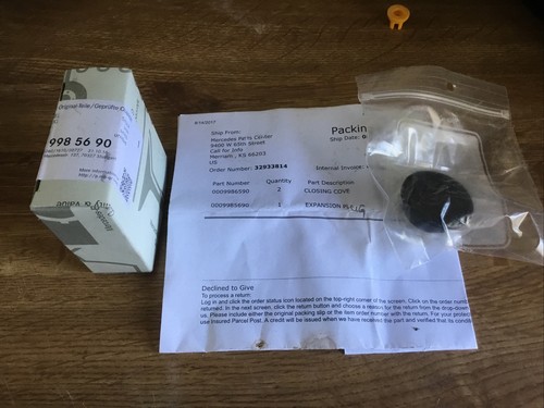 Mercedes Ml350 Expansion Plugs 0009986590 And 0009985690 1each | eBay