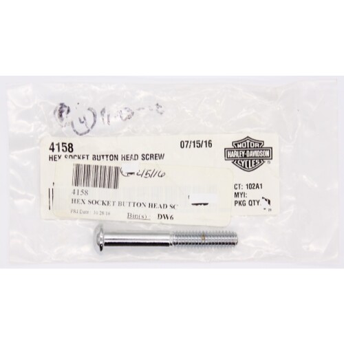 Harley-Davidson Hex Socket Button Head Screw Part Number - 4158 | eBay
