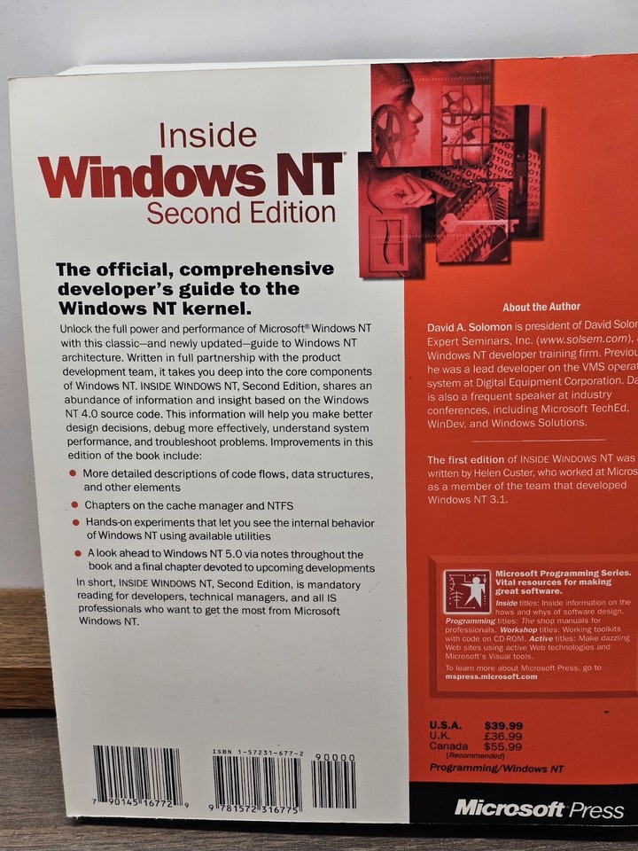 Inside Windows NT Second Edition Microsoft Programming, Microsoft Press | eBay