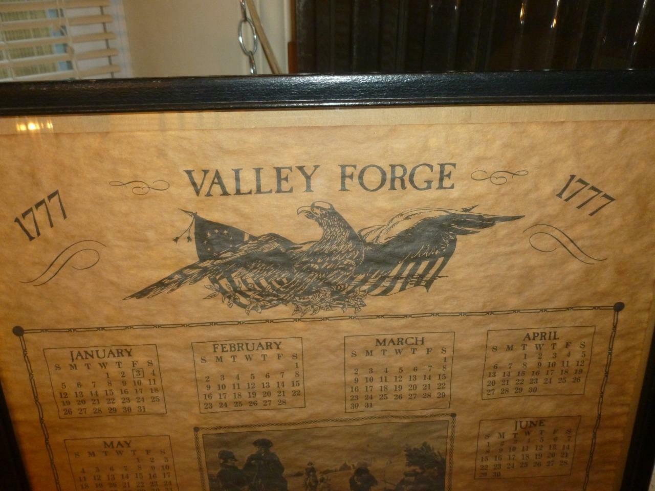 1968 Framed Major Events of Valley Forge 1777 Calendar 12" X 16" | eBay