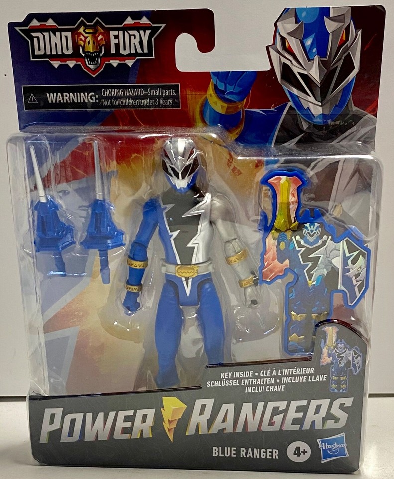 Power Rangers DINO FURY BLUE RANGER 6" Action Figure W/ Fury Key ...