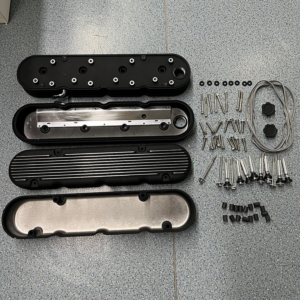 Cast Aluminum Tall Valve Covers Fit LS1 LS2 LS3 LS6 5.3 6.0L 2pcs ...