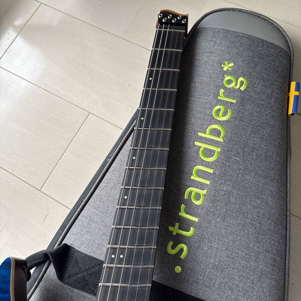 Electric Guitar Strandberg Boden by Boss V-BDN Headless Blue Quilted ...