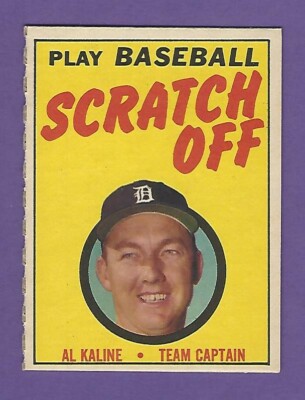 1970 Topps Scratch Off - Al Kaline - Detroit Tigers - NrMt UNmarked ...