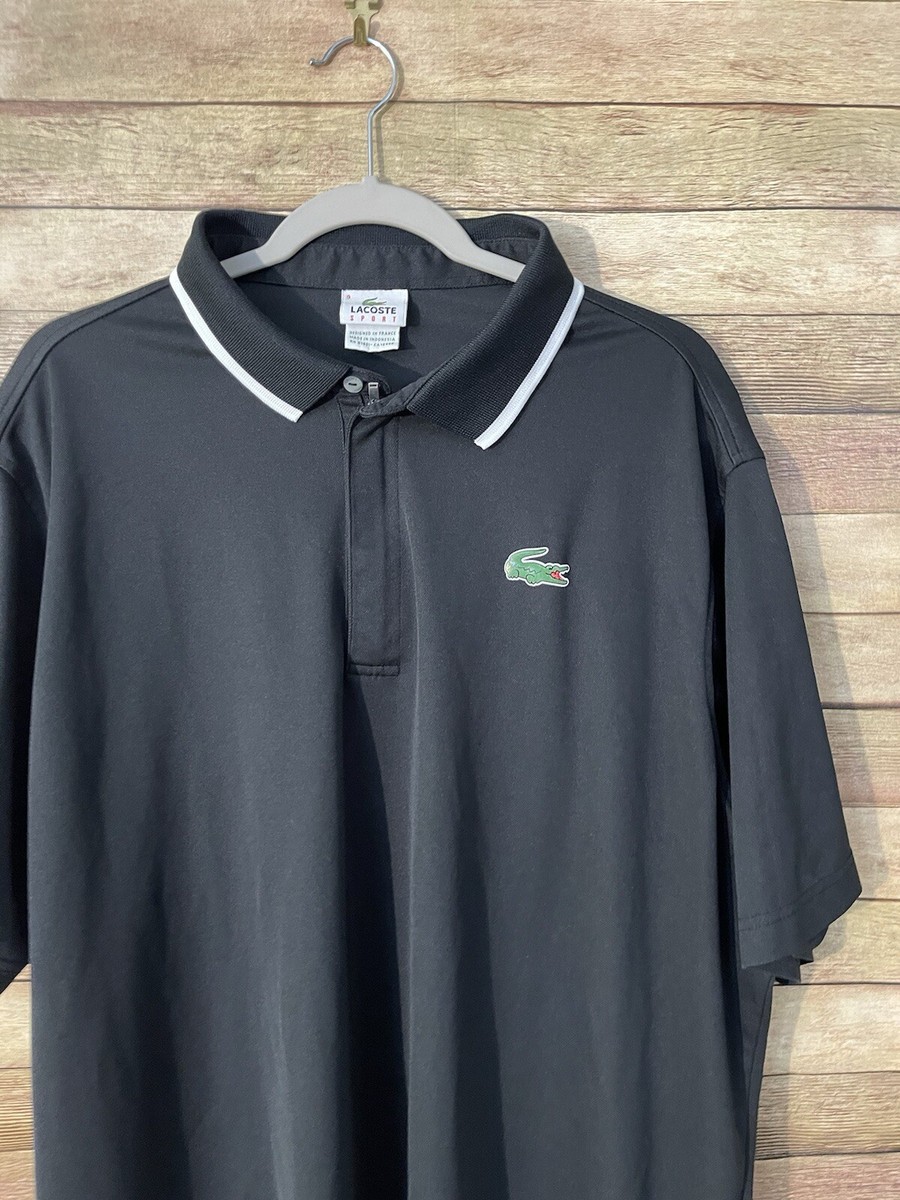 Vintage Lacoste Sport Mens Polo Andy Roddick Shirt Black Vintage Lacoste Sport Mens Polo Andy Roddick Shirt Black