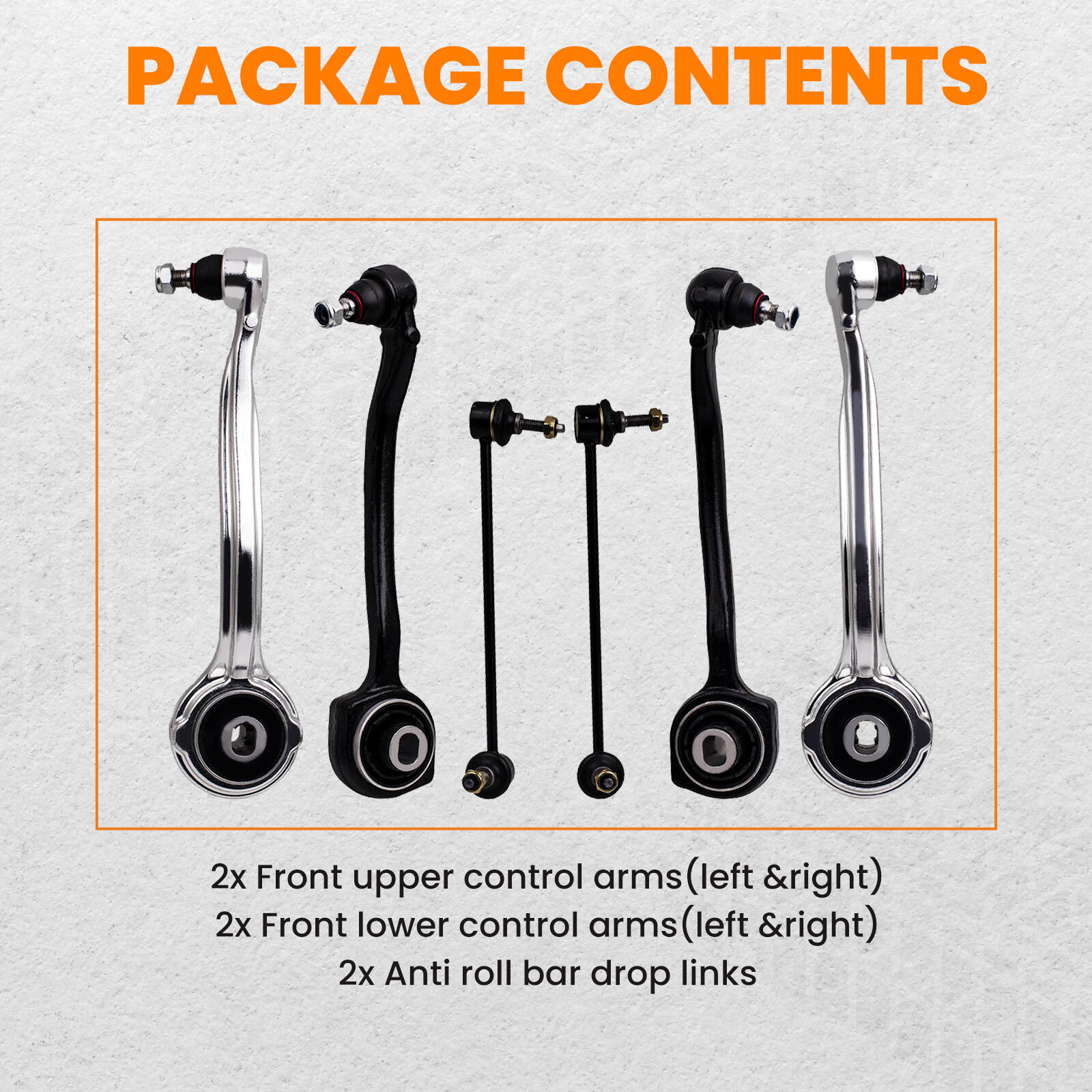 FRONT UPPER & LOWER SUSPENSION CONTROL ARMS FOR MERCEDES C-CLASS C203 ...