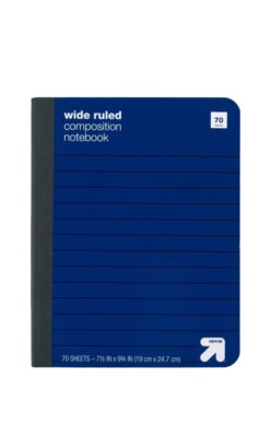 2pack-Wide Ruled Blue Composition Notebook - up&up™ 70 Sheets-7.5”x9.3/ ...