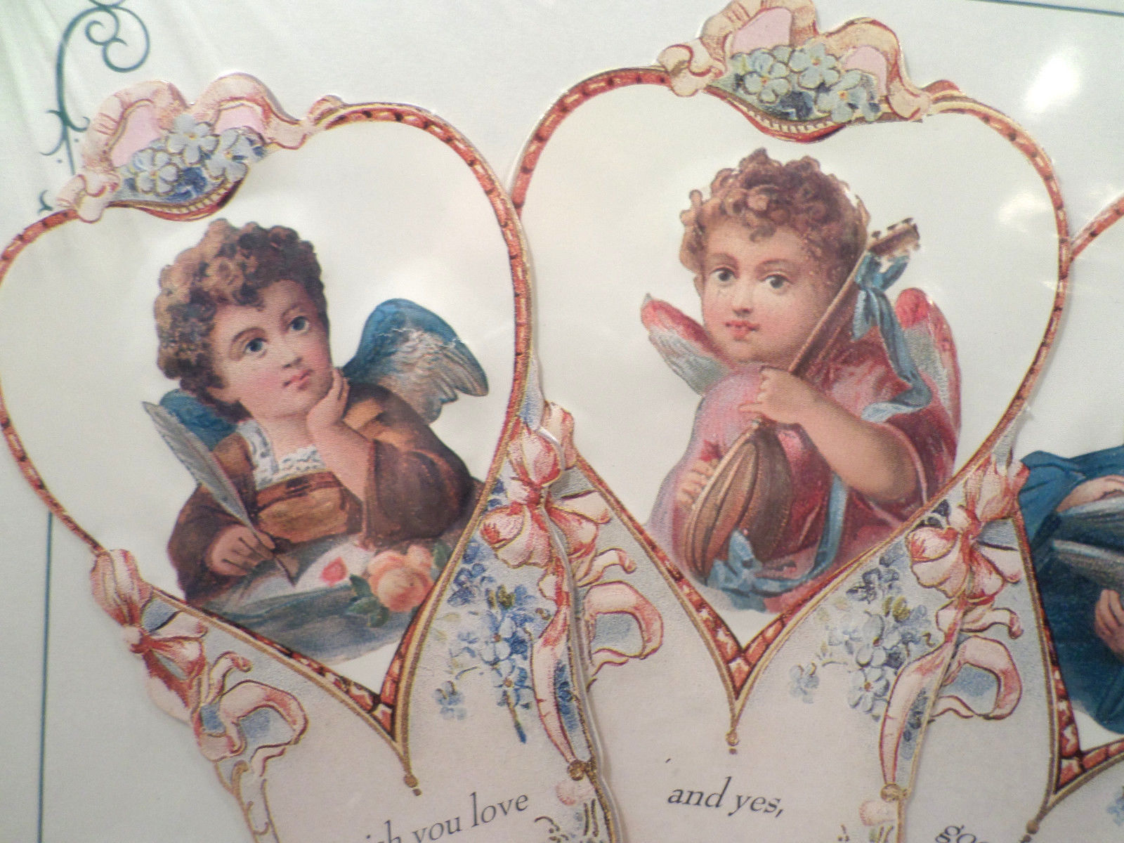 Vintage Inspired Victorian Paper Fan Greeting Card Old Print Factory ...