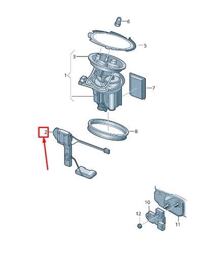 NEW AUDI A4 AVANT B9 FUEL GAUGE SENSOR 8W0919047F ORIGINAL | eBay