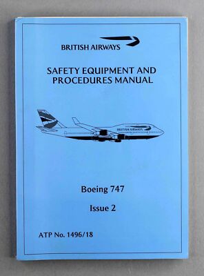 BRITISH AIRWAYS BOEING 747-400 AIRLINE CABIN CREW SEP MANUAL BA SAFETY ...