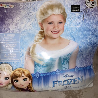 New Disguise Girls Frozen Elsa Wig Open Super Cute Elsa Wig Sparkly | eBay