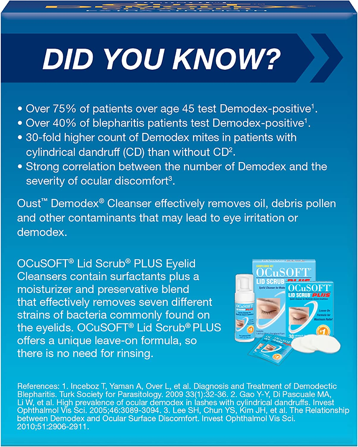 Oust Demodex Cleanser Pads by Ocusoft | eBay