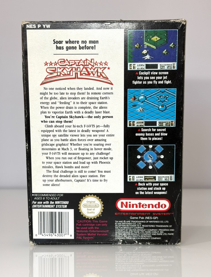 Nintendo Entertainment System - NES - Captain Skyhawk - Mattel PAL ...