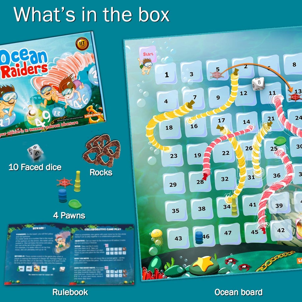 Ocean Raiders Number Sequencing & Addition Game - Fun Math Board Game ...