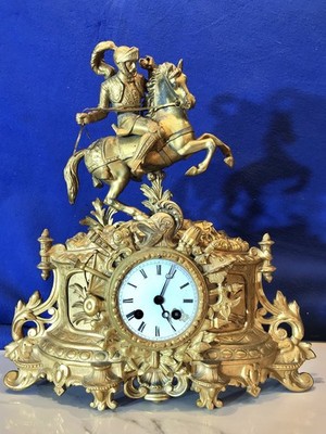 1849 Antique French,Bronze,brass Mounted Knight Strike Clock ,Ville de ...