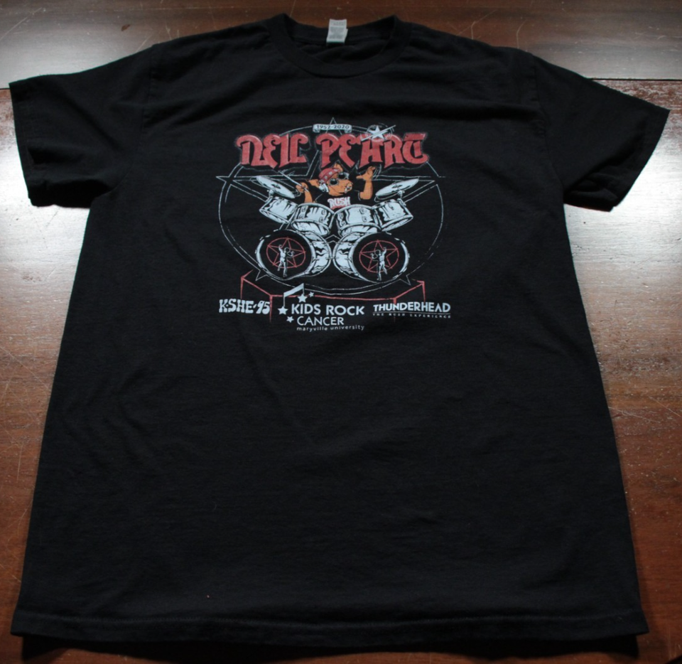 Rush Drummer Neil Peart KSHE 95 T-Shirt St. Louis Rock Radio KSHE95 M ...