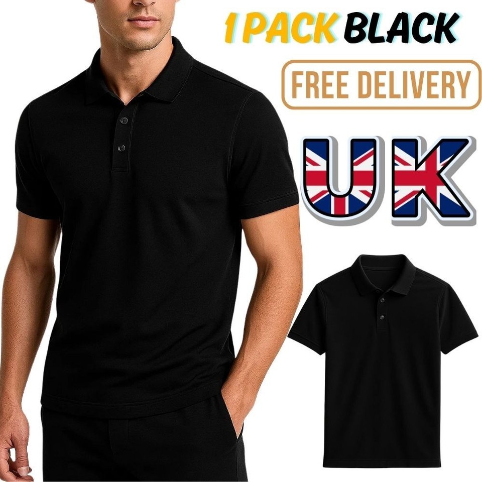 Unisex Mens Plain Polo Shirts UC101, Classic Poloshirts, Casual Work ...