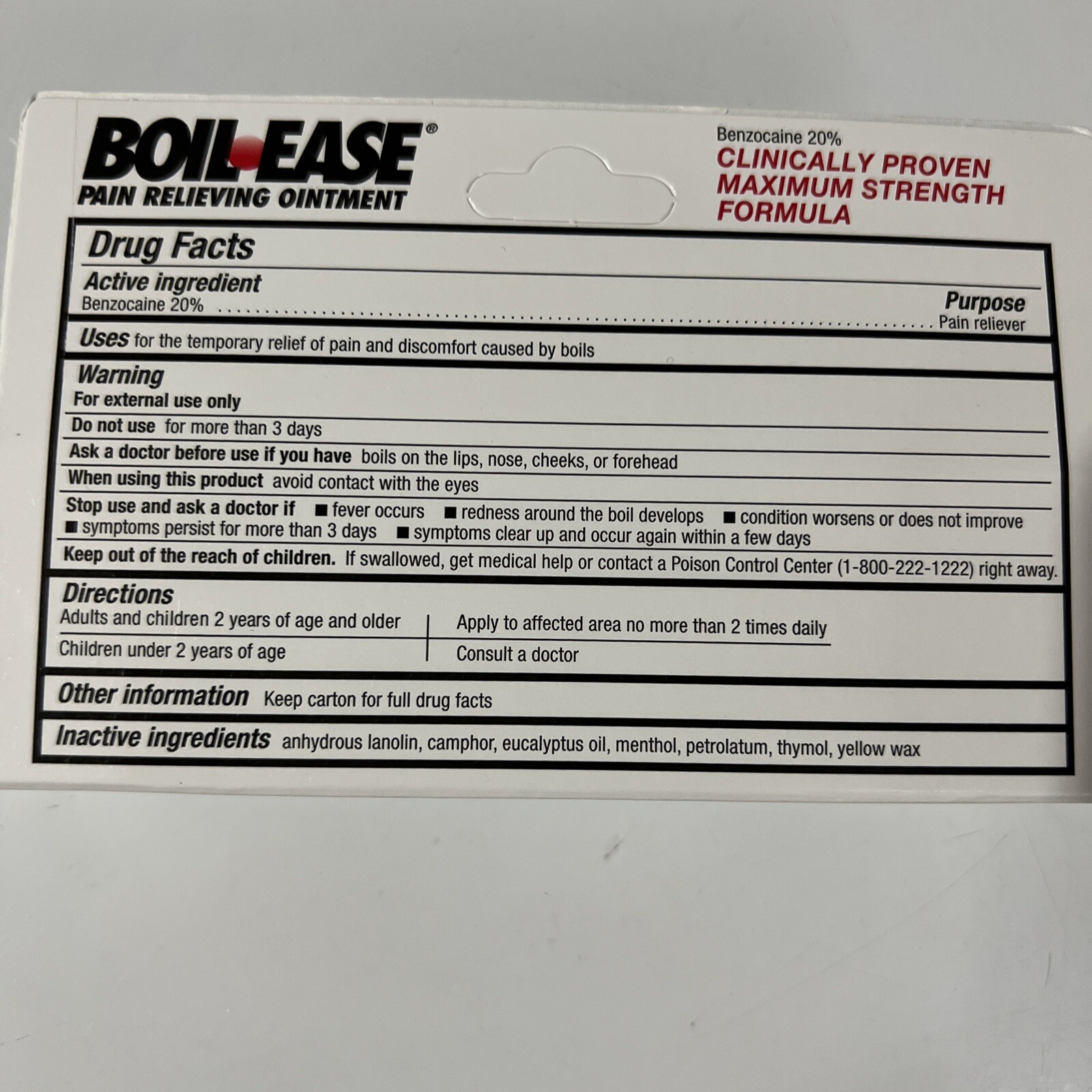 Boil Ease Pain Relieving Ointment Boil Ease brand 363736041304| eBay