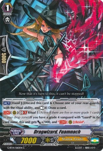 Bushiroad Cardfight Vanguard Dragwizard, Fuamnach G-BT14/060EN C Shadow ...