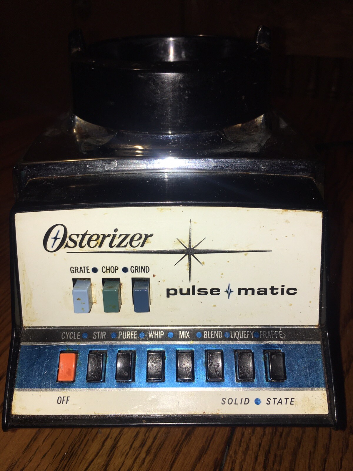 VTG Osterizer PULSE Matic BLENDER Shiny CHROME Black Glass PITCHER ...