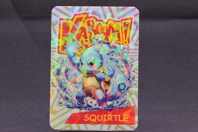 Custom Kaboom Pokemon Squirtle Cracked Ice Holo Card | eBay
