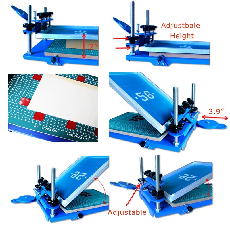 Silk Screen Printing Desktop 3 Direction Micro-registration Screen ...