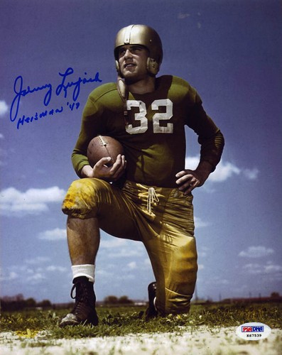 Johnny Lujack SIGNED 8x10 Photo + Heisman '47 Notre Dame PSA/DNA ...