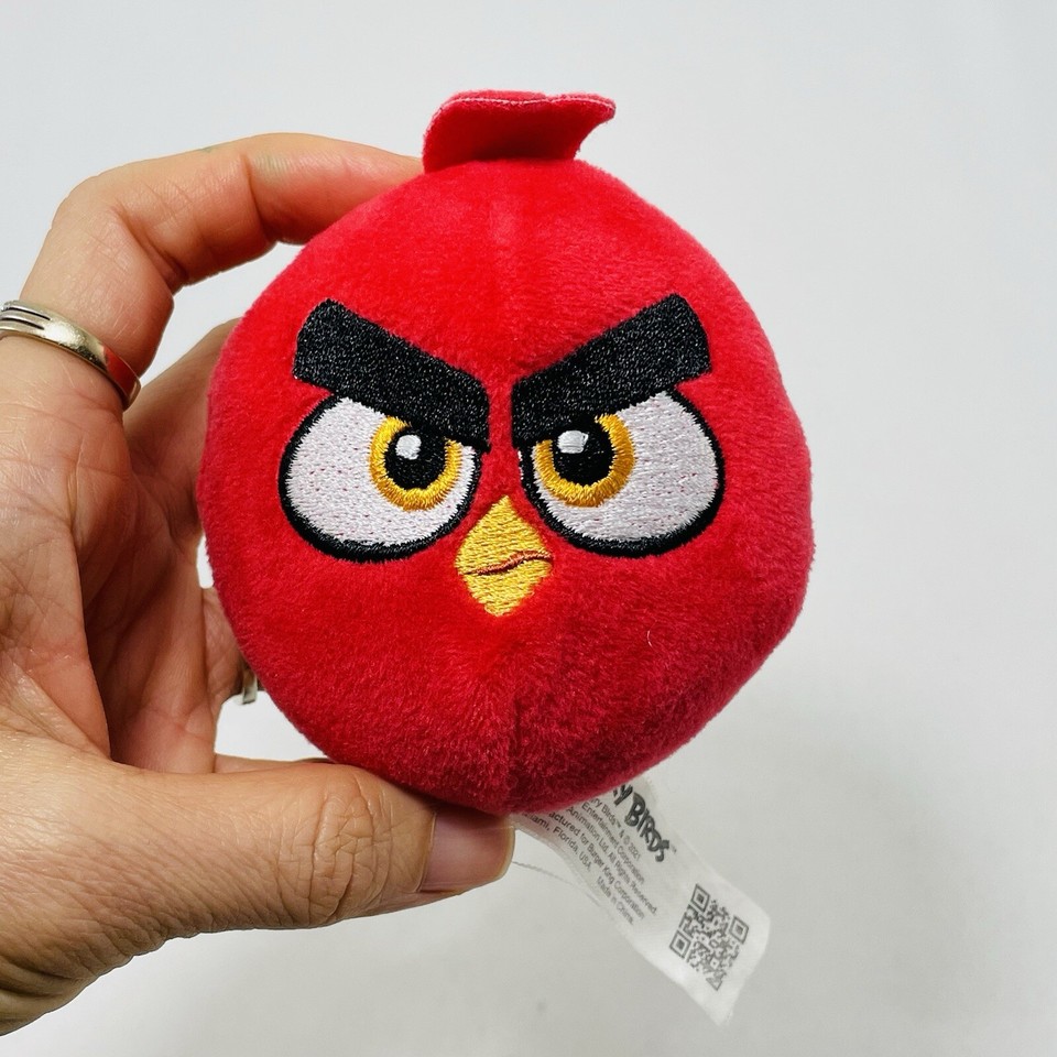 Burger King Angry Birds Mojo Red Plush Keyring Keychain Mini Small Soft ...