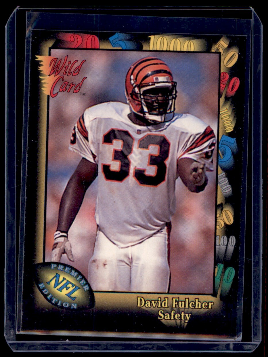 1991 Wild Card Premier Edition David Fulcher 0971 Cincinnati Bengals ...