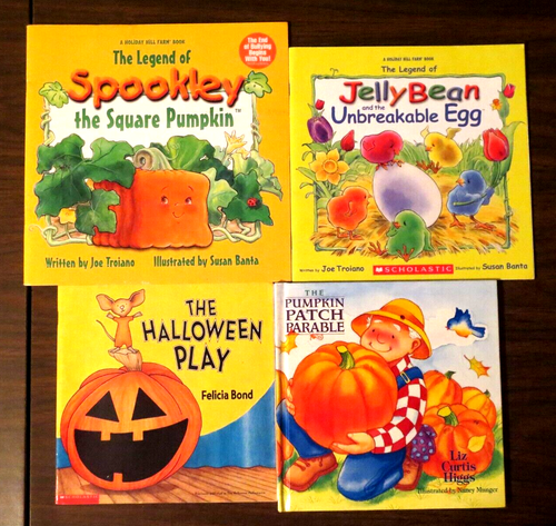 SPOOKLEY THE SQUARE PUMPKIN By JOE TROIANO Lot of 5 kids Books Holiday ...