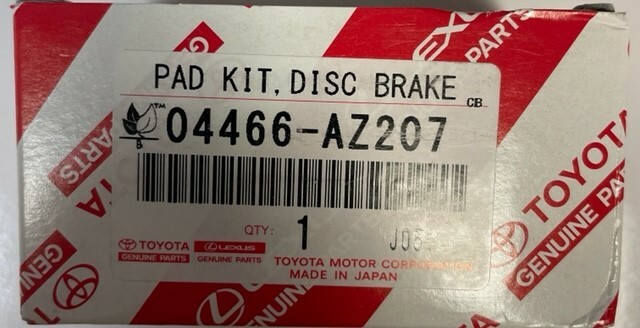 2012-2019 Toyota Avalon Rear Brake Pads 04466-AZ207 | Genuine OEM ...