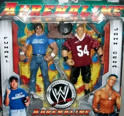 wwe wwf ljn classic superstars adrenaline 11 funaki & john cena ...