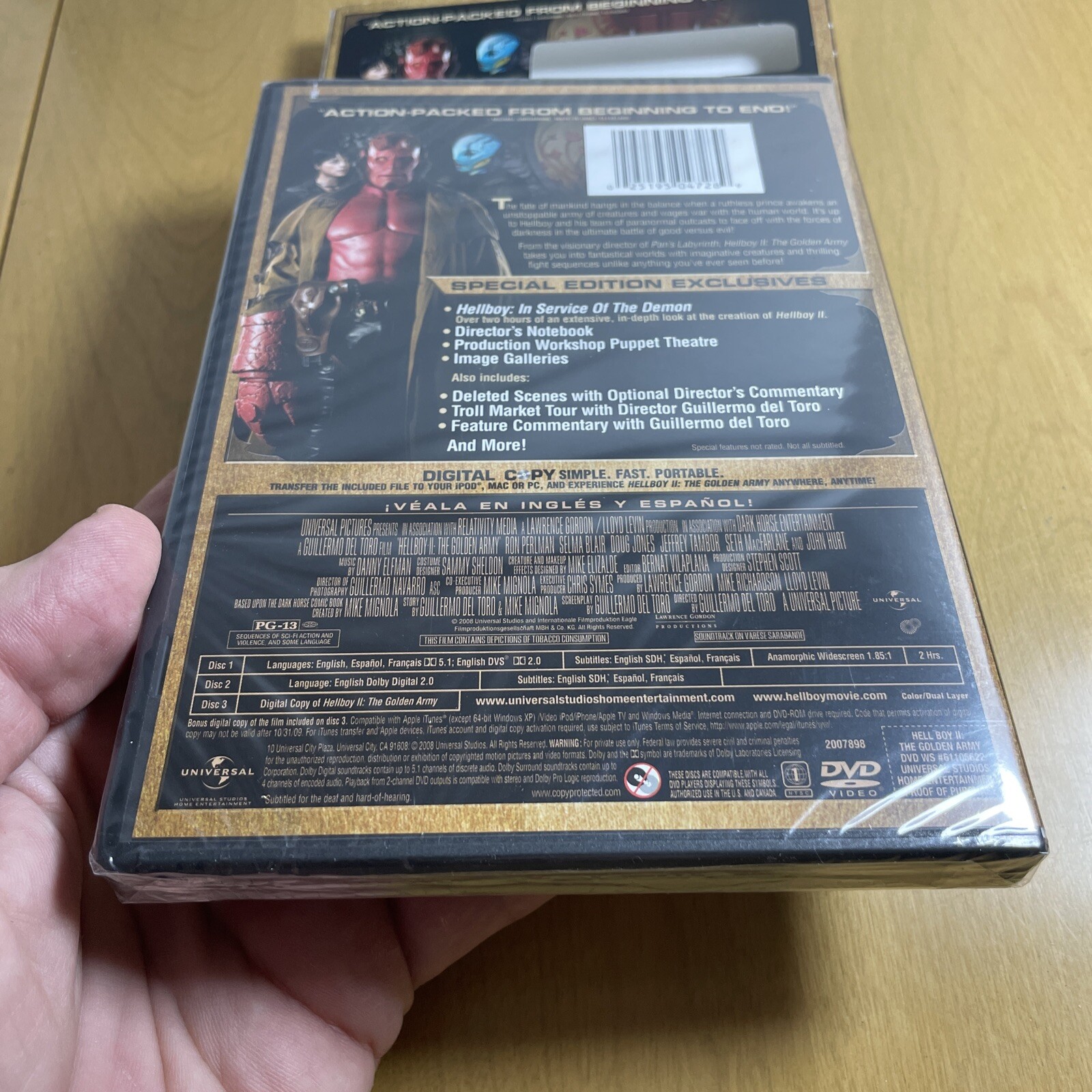 Hellboy II: The Golden Army (DVD, 2008, 3-Disc Set, Limited Edition ...