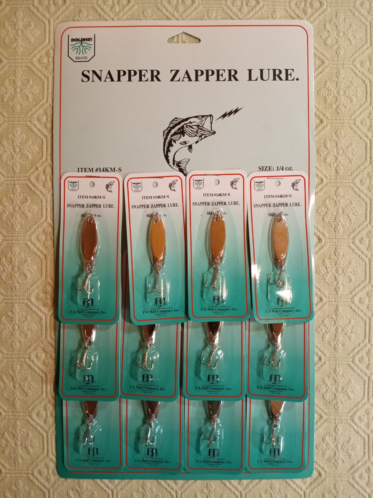 Silver 1/4 oz Snapper Zapper Spoon Card of 12 Lures Dolphin 14KM-S ...