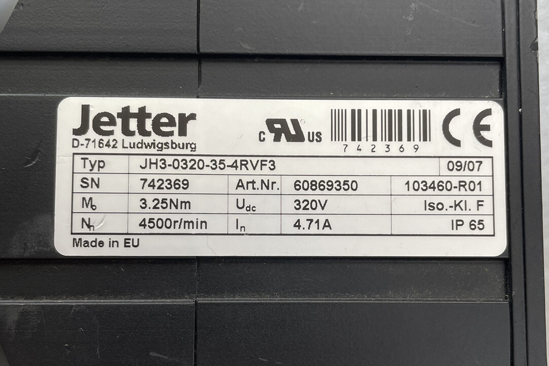 Servomotor Motor Synchronmotor Jetter JH3-0320-35-4RVF3 | eBay.de